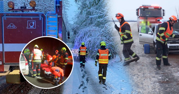 Česko sevřel mráz a chaos: Sněhová kalamita ochromila silnice, sanitka ...